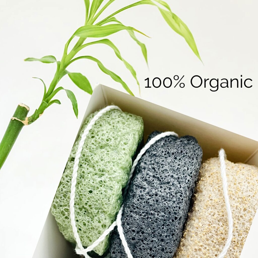 Deep Clean,Anti oxidant and Exfoliating Konjac Body Sponge Set – Bamboo ...