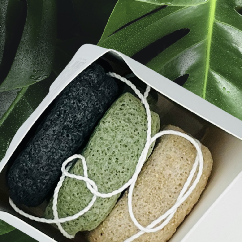 Konjac Body Sponge Set -Deep Clean,Anti oxidant and Exfoliating