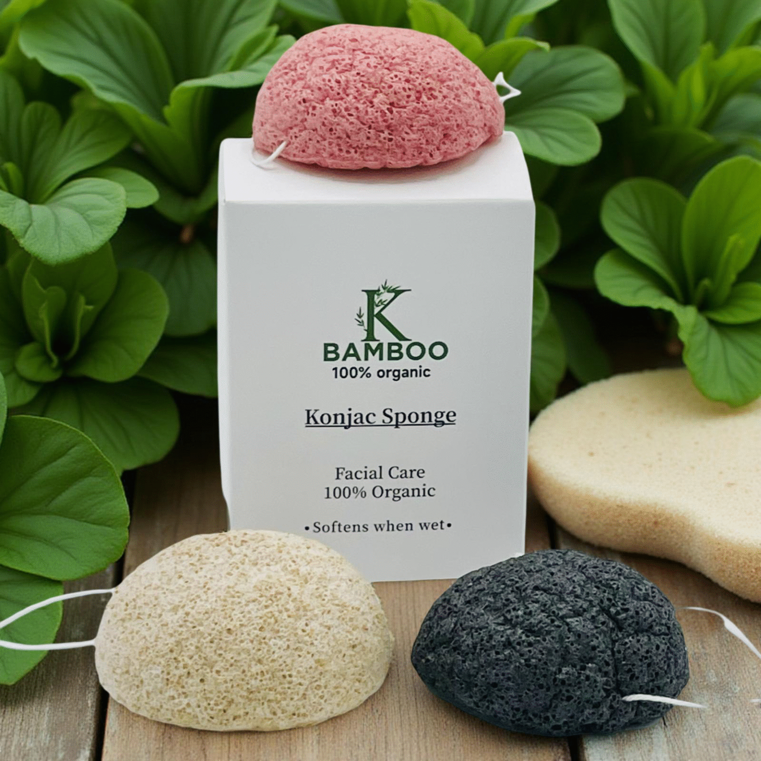 Konjac Body Sponge Set -Deep Clean,Anti oxidant and Exfoliating